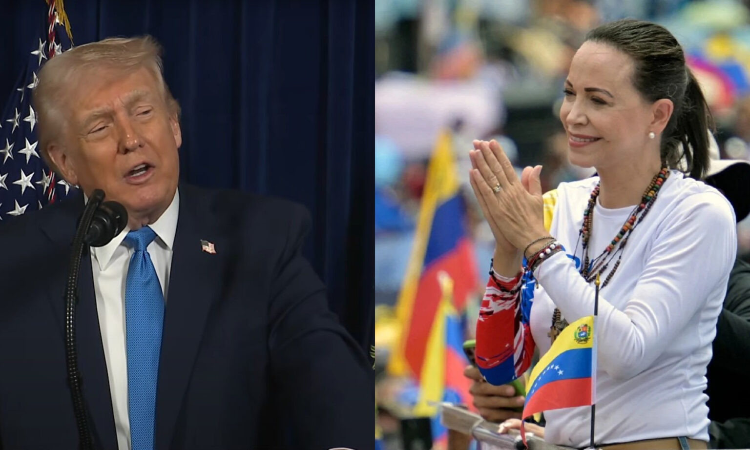 Trump descarta a Machado como «líder sucesora en Venezuela ...